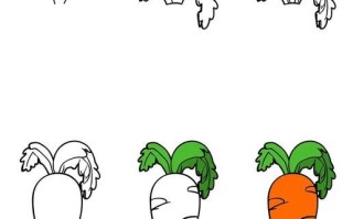 胡萝卜简笔画可爱_怎么画