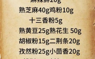 烧烤的配料有哪几种_烧烤撒料怎么配好吃