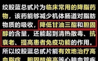 绞股蓝总甙片能降血脂吗_绞股蓝总甙片功效与副作用