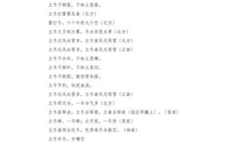 立冬谚语有哪些_立冬谚语如何指导农事