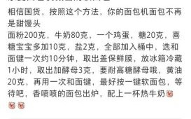 家庭面包机怎么做面包_新手一次成功配方