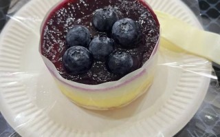 蓝莓芝士蛋糕装饰图片_怎么摆盘好看