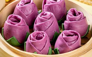 紫薯玫瑰花卷怎么做_紫薯玫瑰花卷最简单的做法