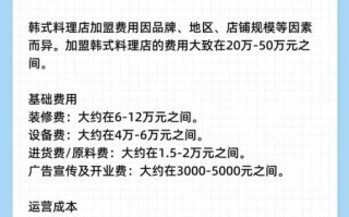 韩国料理加盟多少钱_韩国料理加盟条件