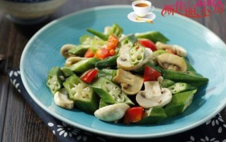 秋葵炒口蘑怎么炒好吃_秋葵炒口蘑的做法窍门