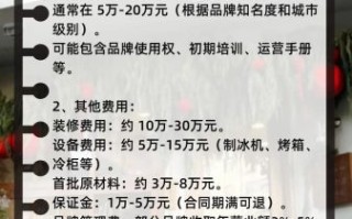 甜品店加盟需要多少钱_加盟甜品店成本明细