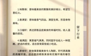饭店名字大全有特色过目不忘_如何起名让人一眼记住