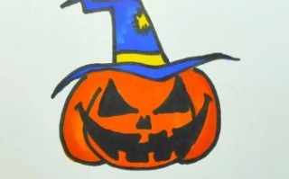 南瓜灯简笔画步骤_怎么画简单又好看