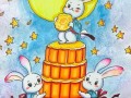 中秋节美术画怎么画_中秋节绘画教程