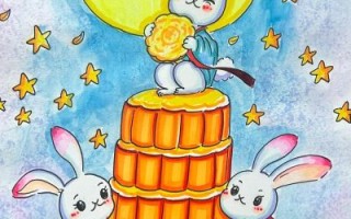 中秋节美术画怎么画_中秋节绘画教程