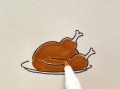 烤火鸡简笔画怎么画_烤火鸡简笔画步骤