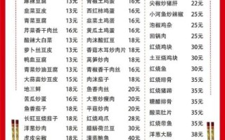 高端菜单大全_有哪些经典菜名
