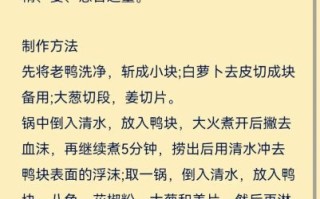 萝卜老鸭汤的做法_萝卜老鸭汤的功效