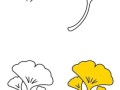 银杏树简笔画怎么画_银杏树图片简笔画步骤