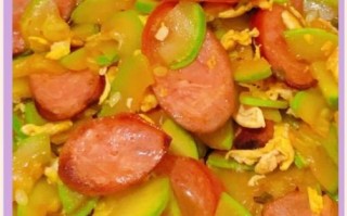 角瓜炒火腿肠怎么做_角瓜炒火腿肠热量高吗