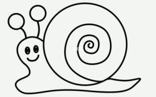 蜗牛图片大全大图卡通_如何画可爱蜗牛