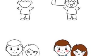 全家福简笔画三人怎么画_全家福简笔画三人教程