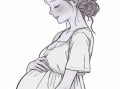 孕妇照片肚子图可爱画_怎么画简单又萌