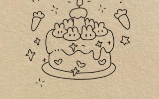 蛋糕简笔画怎么画_零基础也能学会的蛋糕画法