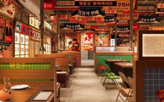 韩国烤肉店装修图片_如何打造氛围感