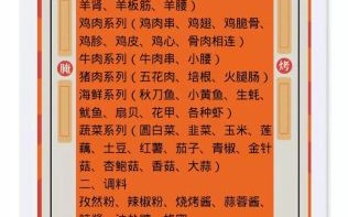 烧烤菜单大全_烧烤食材怎么选