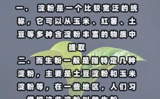 淀粉是面粉吗_淀粉和生粉的区别