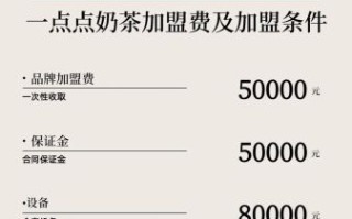 1点点奶茶加盟条件_需要多少钱