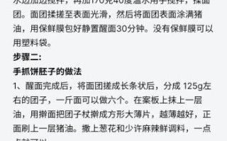 正宗手抓饼怎么做_手抓饼和面配方比例