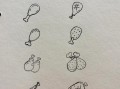 炸鸡腿简笔画怎么画_炸鸡腿卡通画法