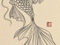 锦鲤图片手绘_怎么画才好看