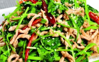 香菜炒肉丝怎么做_香菜炒肉丝最简单的做法