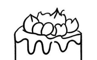 巧克力蛋糕简笔画怎么画_巧克力蛋糕简笔画图片大全