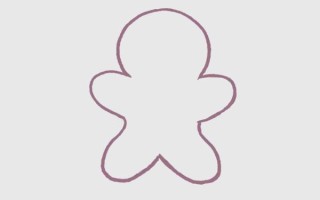 姜饼人简笔画怎么画_姜饼人简笔画步骤