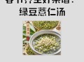 绿豆薏仁粥的功效与作用_绿豆薏仁粥怎么煮最祛湿