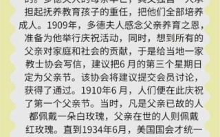 父亲节由来是什么_父亲节起源故事
