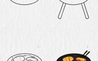 烧烤架简笔画怎么画_烧烤架简笔画步骤