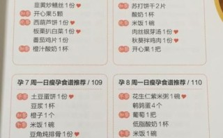 孕妇1一40周食谱大全_每周吃什么对胎儿好
