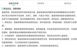 夏威夷果的功效与作用_每天吃几最好