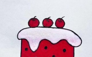 圣诞蛋糕简笔画怎么画_圣诞蛋糕简笔画步骤