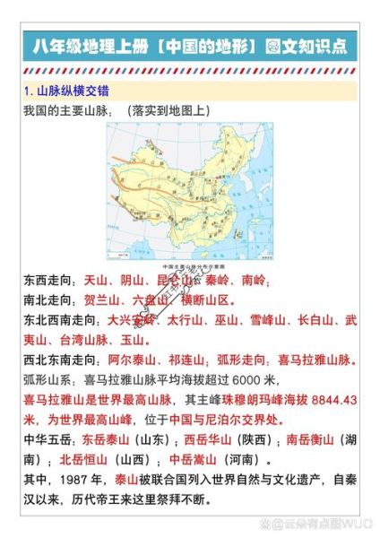 八年级上册地理书答案_中国地形分布特点-第1张图片-山城妙识 八年级上册地理书答案_中国地形分布特点-第1张图片-山城妙识