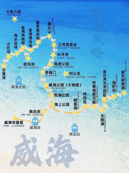威海景点分布图_怎么玩最省时间-第2张图片-山城妙识