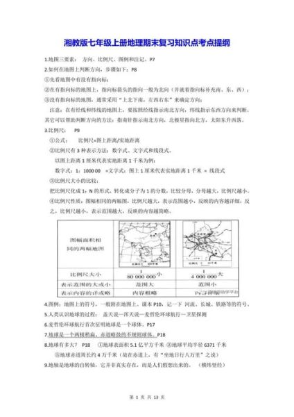 七年级上册湘教版地理怎么学_七年级地理知识点归纳-第2张图片-山城妙识