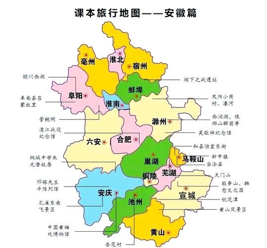 安徽旅游景点分布图_如何规划路线-第1张图片-山城妙识