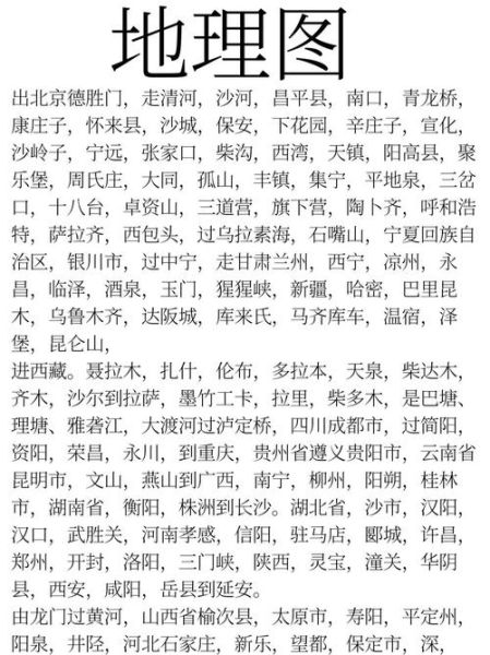 贯口地理图怎么背_贯口地理图口诀记忆法-第1张图片-山城妙识 贯口地理图怎么背_贯口地理图口诀记忆法-第1张图片-山城妙识