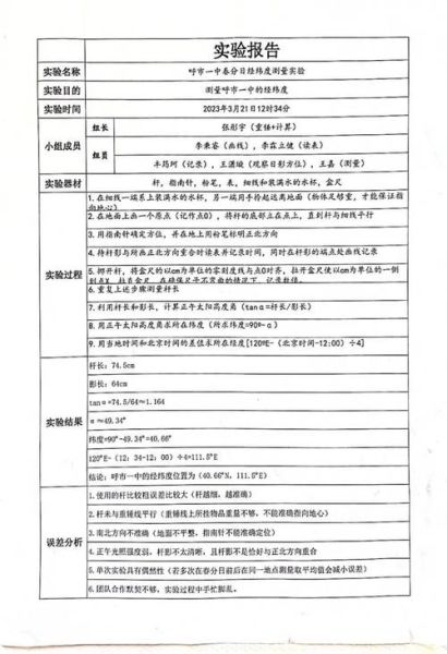 地理实验报告怎么写_地理实验报告模板-第3张图片-山城妙识