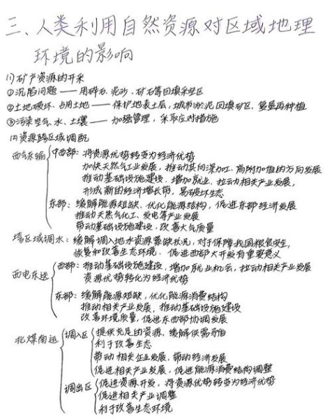 高中地理必修三知识点总结_区域可持续发展怎么做-第2张图片-山城妙识 高中地理必修三知识点总结_区域可持续发展怎么做-第2张图片-山城妙识