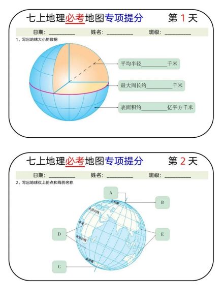 七年级上册地理课时练_地球和地图怎么学-第3张图片-山城妙识 七年级上册地理课时练_地球和地图怎么学-第3张图片-山城妙识