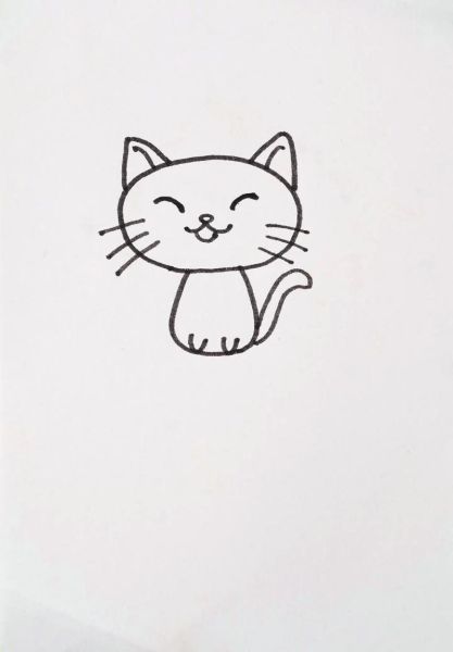 卡通猫咪怎么画_卡通猫咪简笔画教程-第1张图片-山城妙识 卡通猫咪怎么画_卡通猫咪简笔画教程-第1张图片-山城妙识