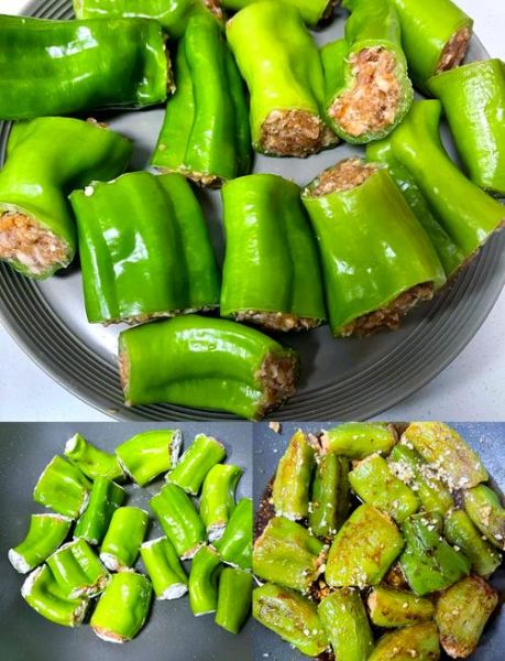 虎皮尖椒酿肉怎么做_虎皮尖椒肉馅做法-第3张图片-山城妙识