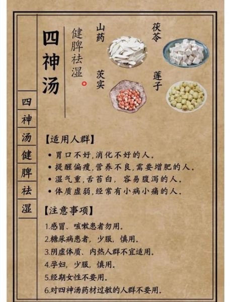 四神汤标准配方比例_四神汤功效与作用-第3张图片-山城妙识 四神汤标准配方比例_四神汤功效与作用-第3张图片-山城妙识